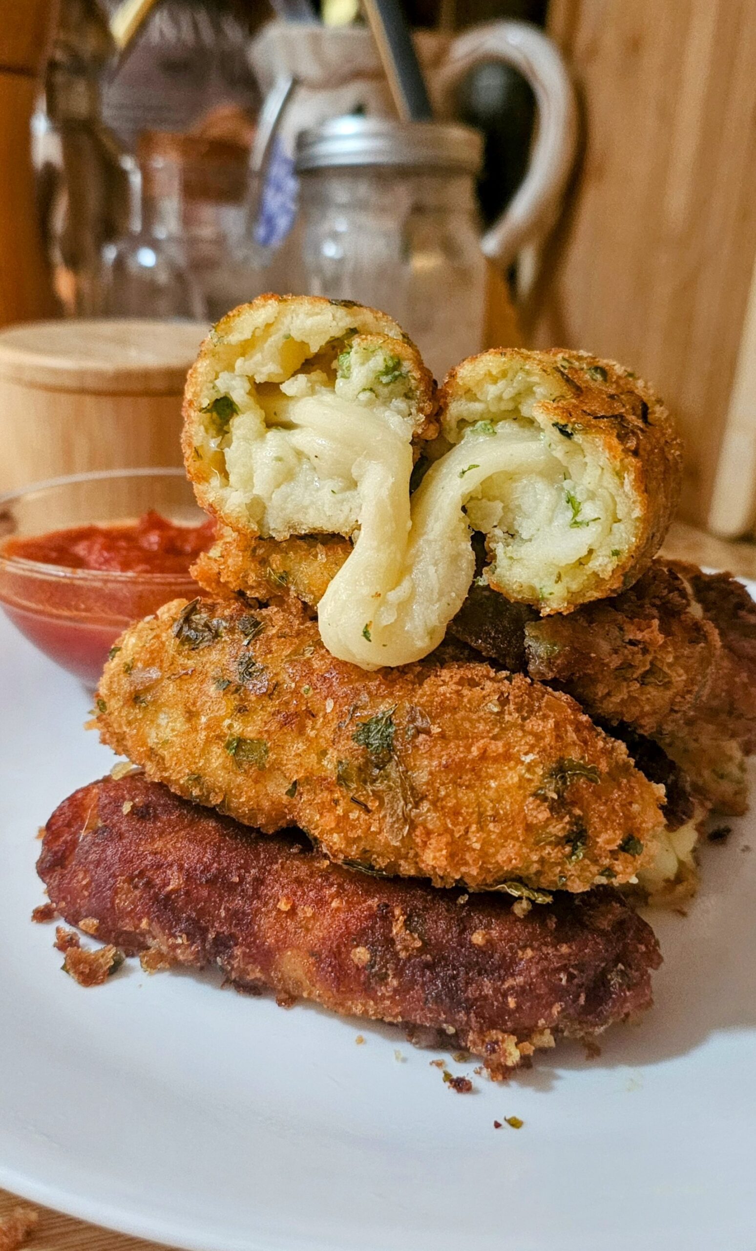 Cheesy Italian potato croquettes - Loriana Shea Cooks